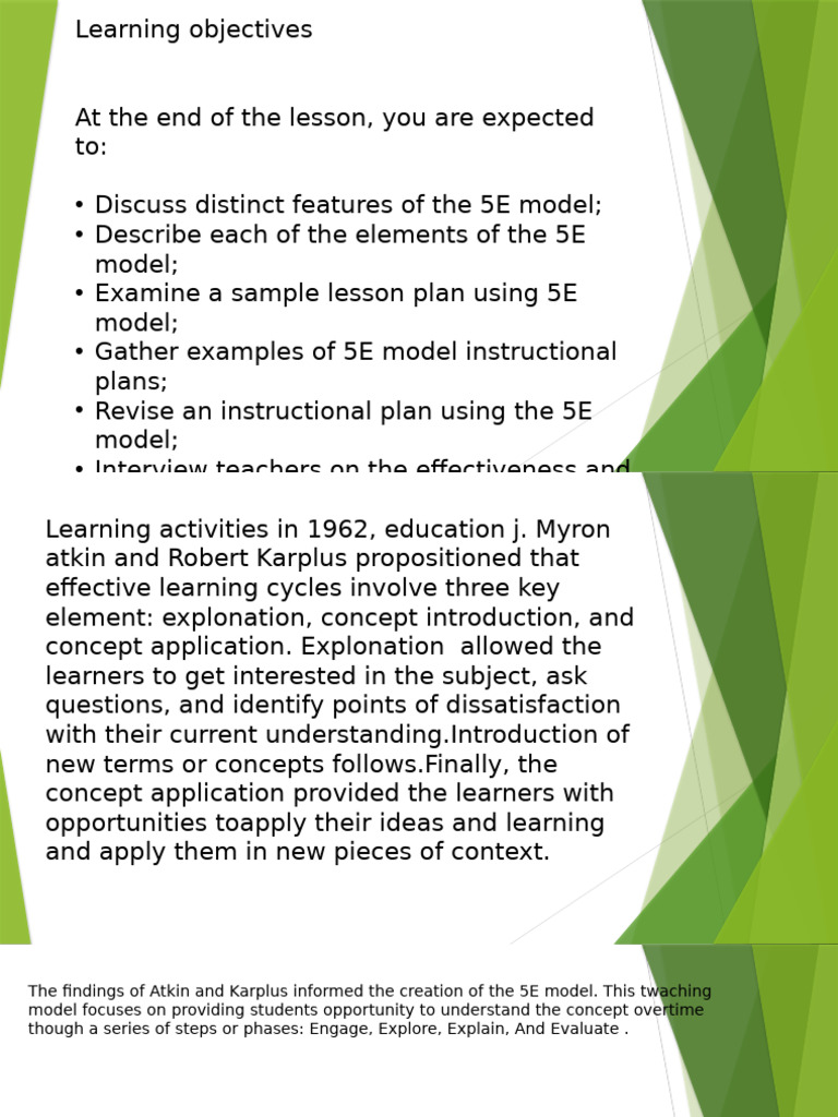 Understanding the 5E Learning Model | PDF