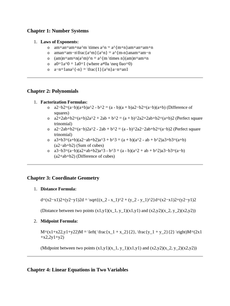 devansh maths formulas | PDF | Triangle | Line (Geometry)