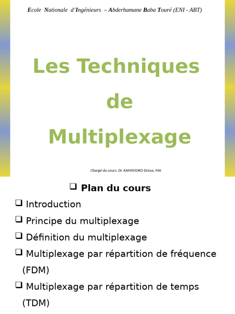 Les Techniques de Multiplexage Suite | PDF | Multiplexage en longueur d ...