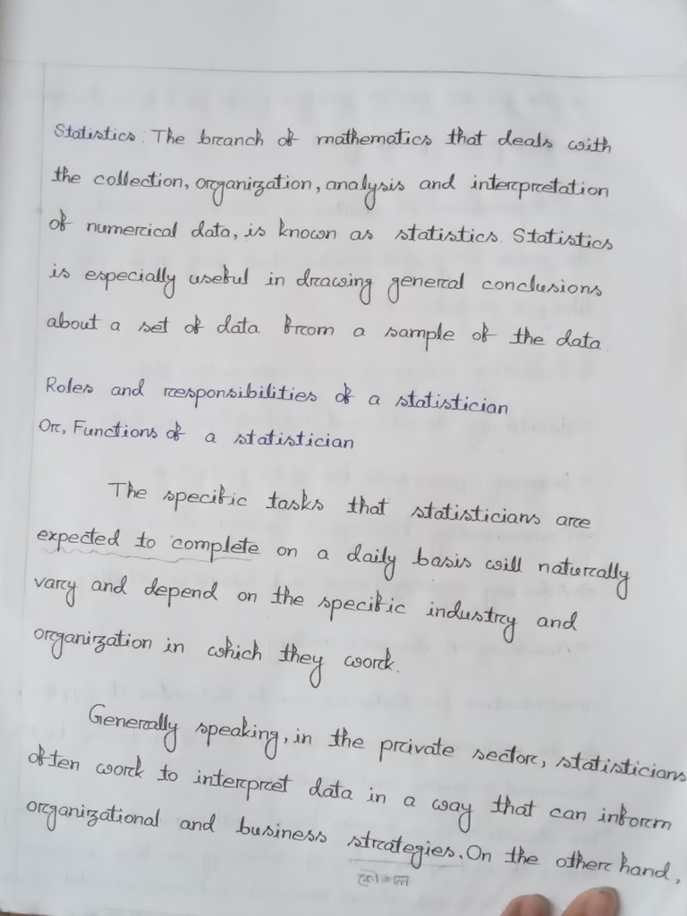 Statistics hand note | PDF