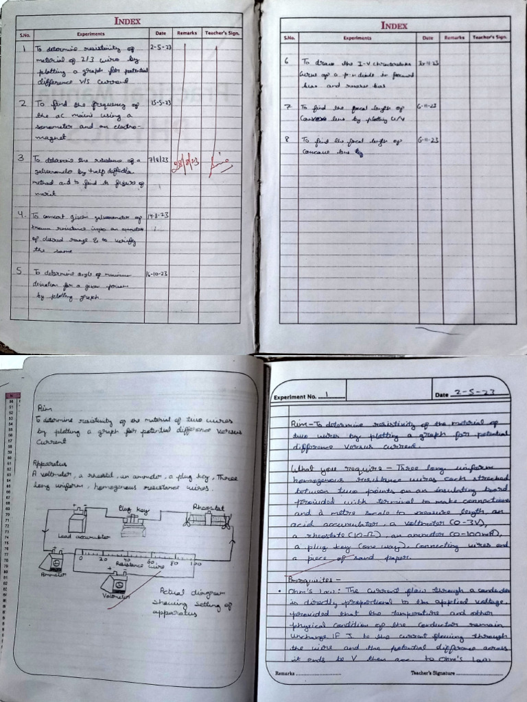Physics Practicals Class 12 | PDF