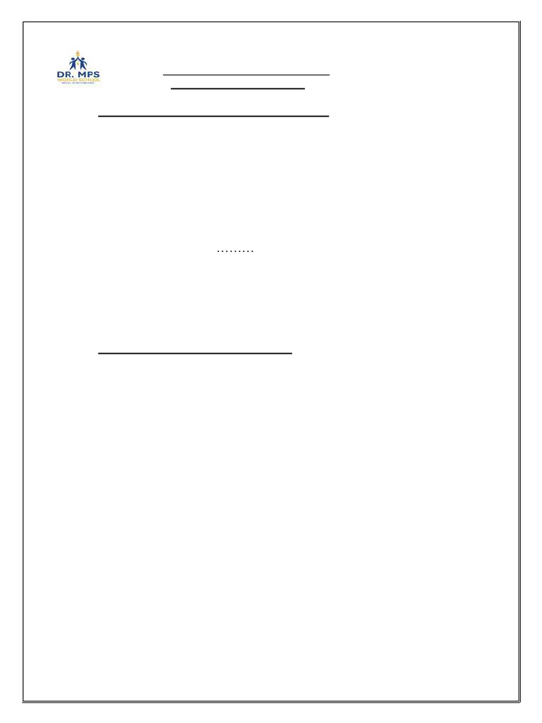 Worksheet of Class Xi | PDF