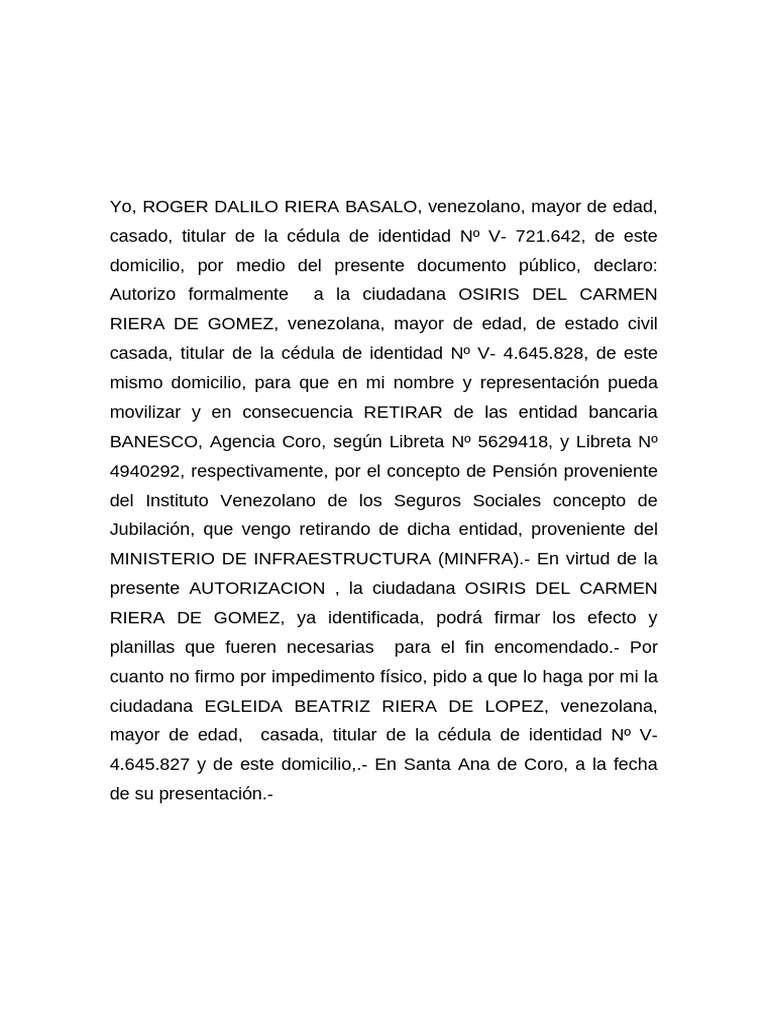 Autorizaciones y Poderes Legales | PDF | aduana | Venezuela