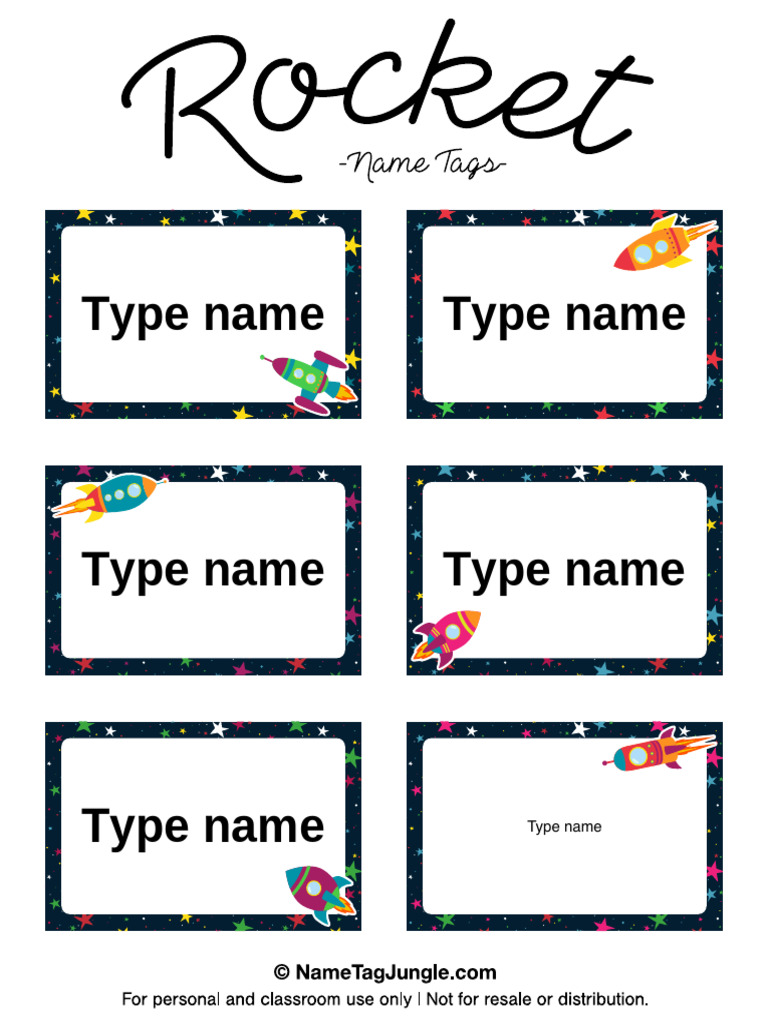 Rocket Name Tags | PDF
