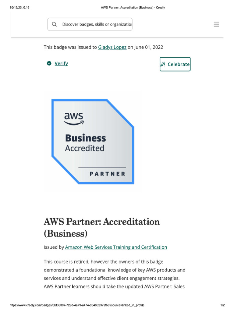 AWS Partner Accreditation | PDF