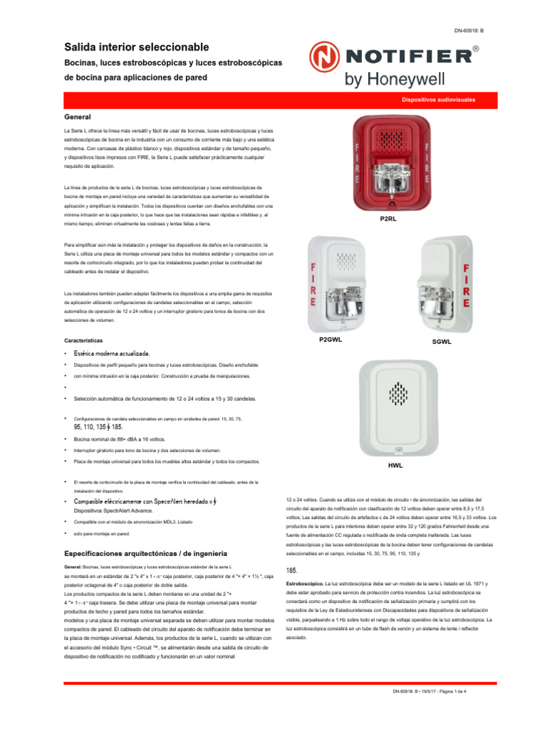 10 - Sirena - Estrobo - p2r - System - Sensor | PDF | Altoparlante ...