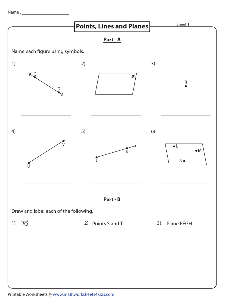 Points,Lines and Plane | PDF