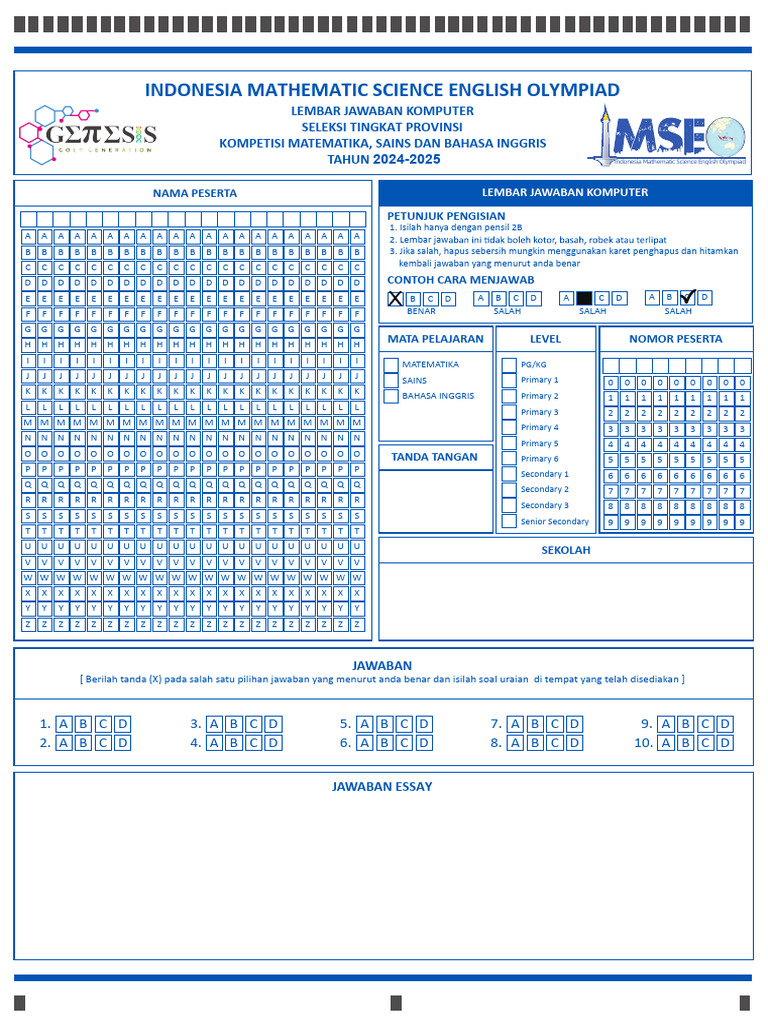 LJK Imseo Provinsi | PDF