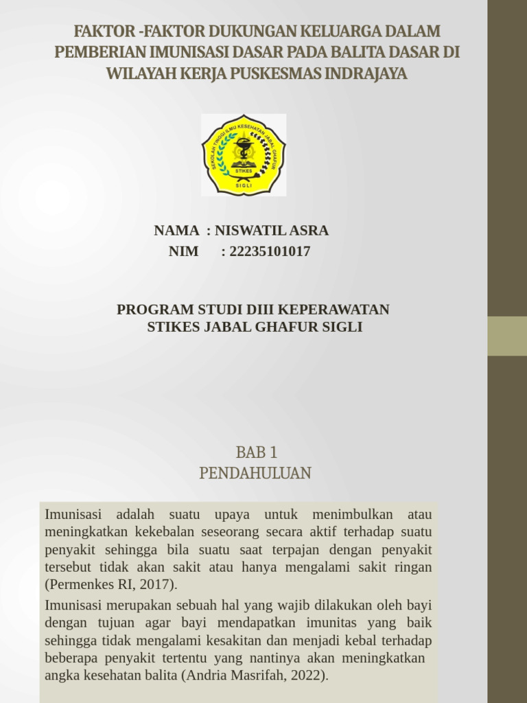 PPT IMUNISASI DASAR ASRA | PDF