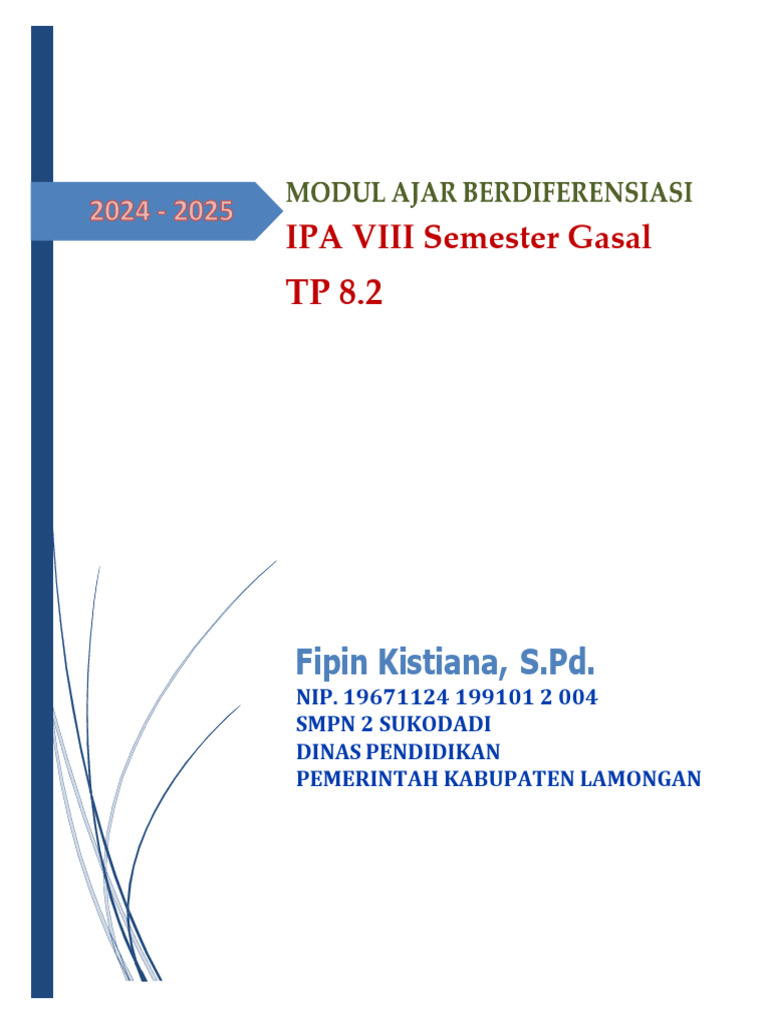 Fipin - Modul Ajar - IPA Kelas VIII | PDF