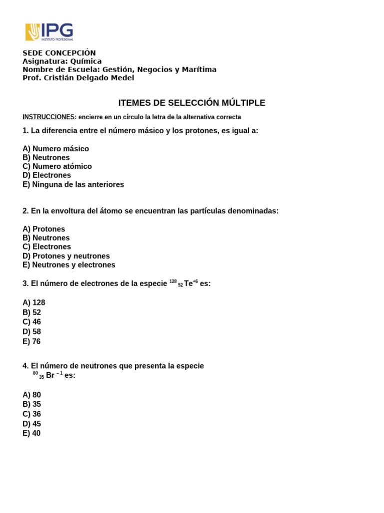 Guia Ejercicios Conceptos Basicos Quimica | PDF | Mezcla | Sustancias ...
