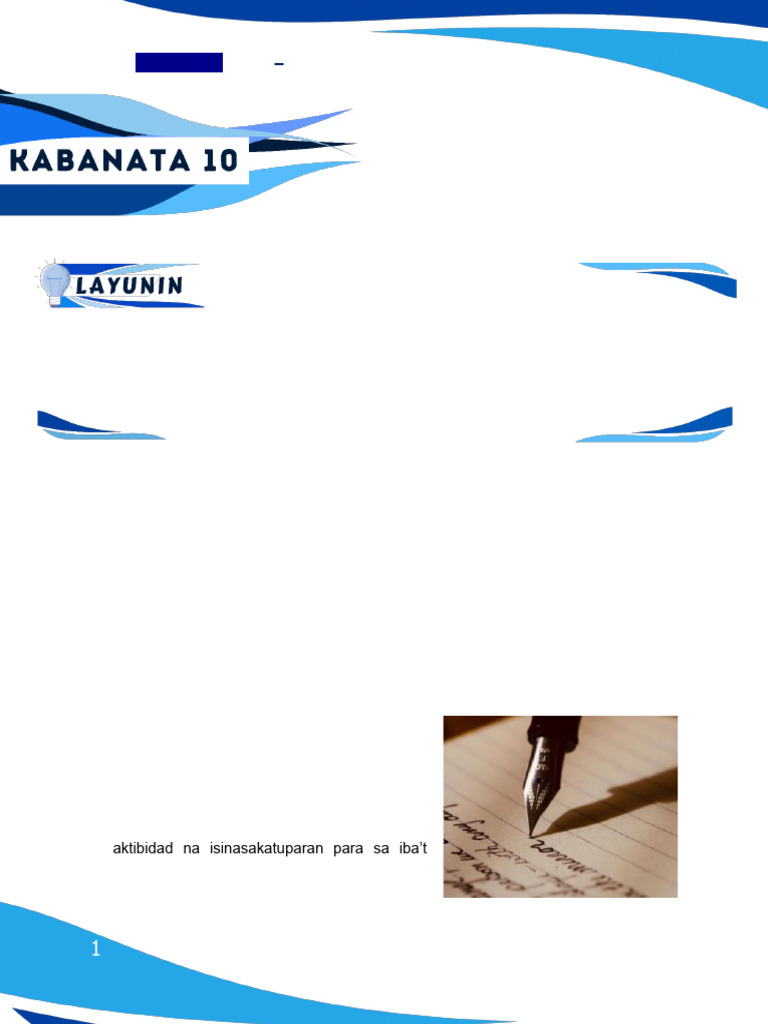 Kabanata 10 Makrong Kasanayan Sa Pagsulat | PDF