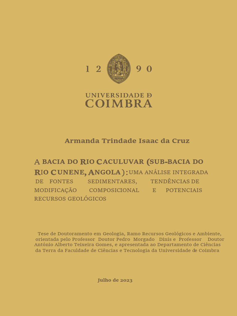 TESE Armanda (Versão Definitiva) | PDF | Bacia hidrográfica | Rio