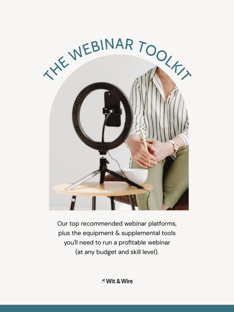 Wit Wire The Webinar Toolkit | PDF | Microphone | Web Conferencing