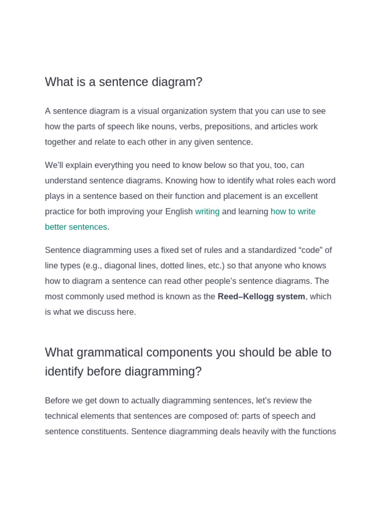 Understanding Sentence Diagrams Explained | PDF | Verb | Sentence ...