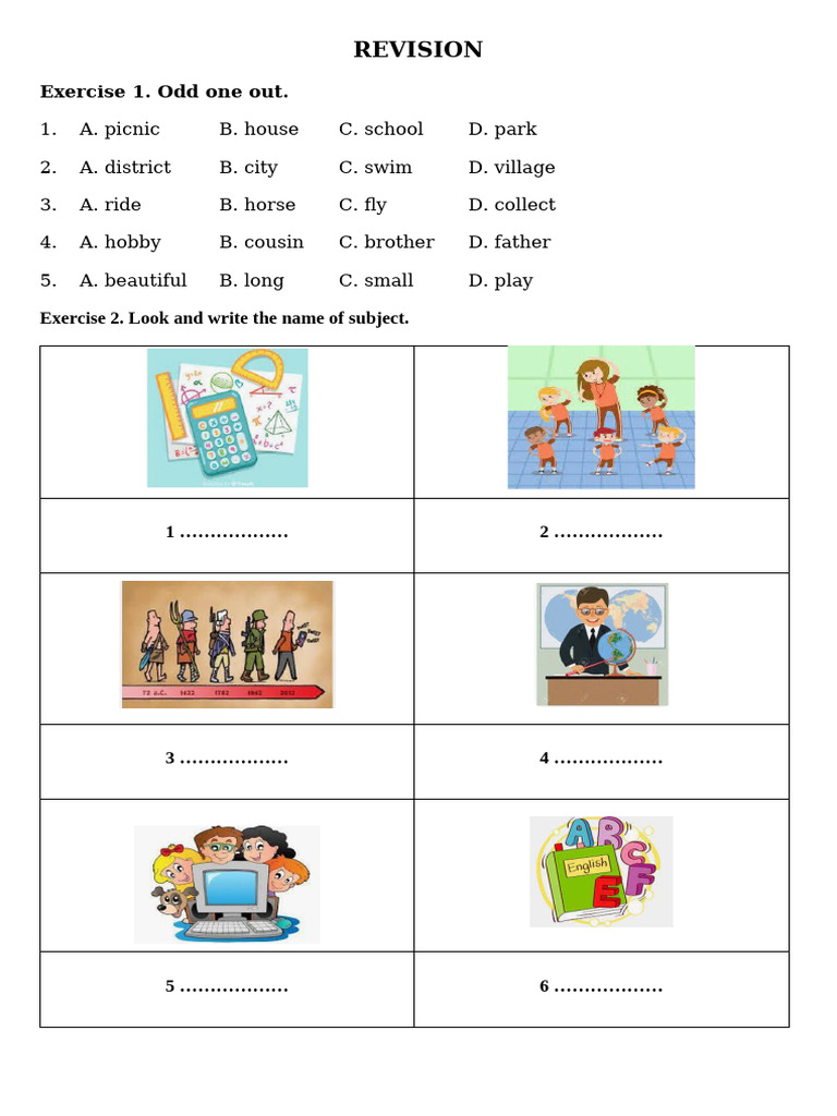 Revision English Grade 3 Unit 7 8 Pdf Vietnam