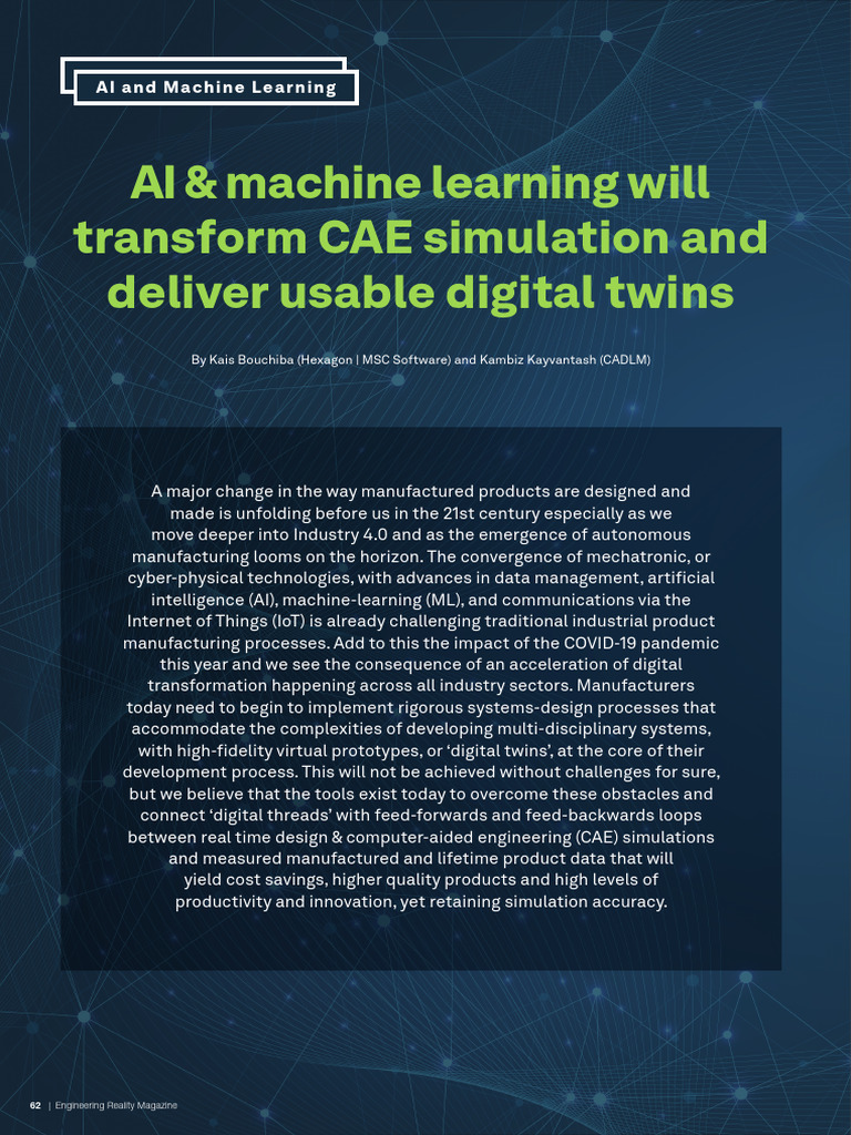 Ai Machine Learning Will Transform Cae Simulation and Deliver Usable ...