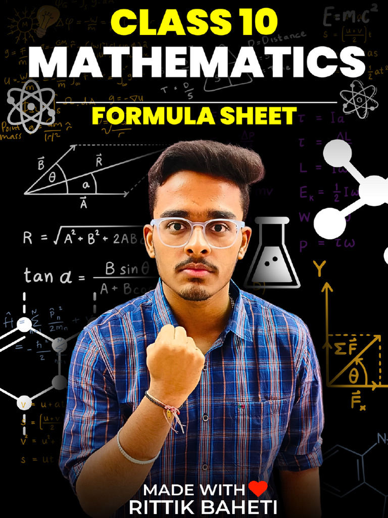 10th Formula Sheets Maths PDF | PDF
