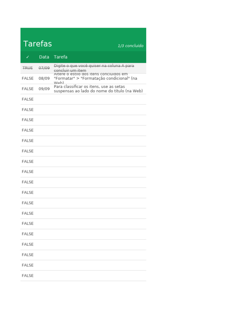 Lista de Tarefas | PDF