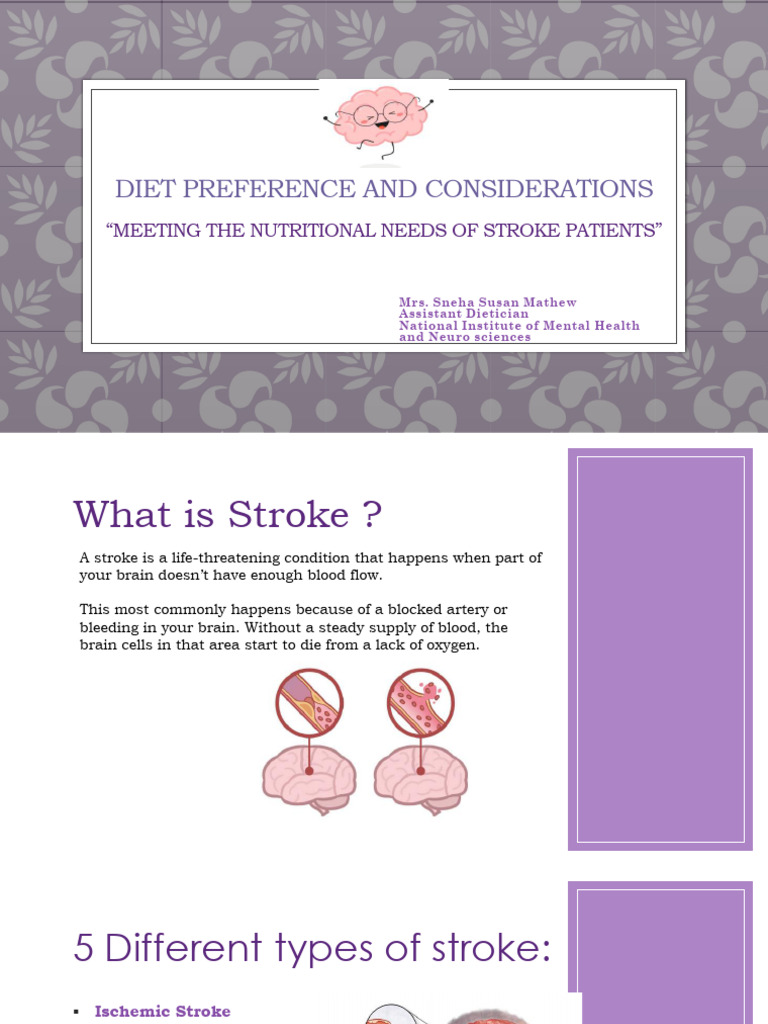 Diet in STROKE by Dietician Sneha Susan Mathew-1 | PDF | Vitamin B12 ...