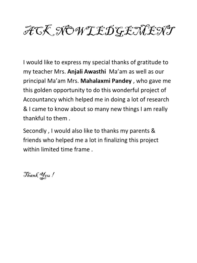 Acknowledgement of Accountancy | PDF