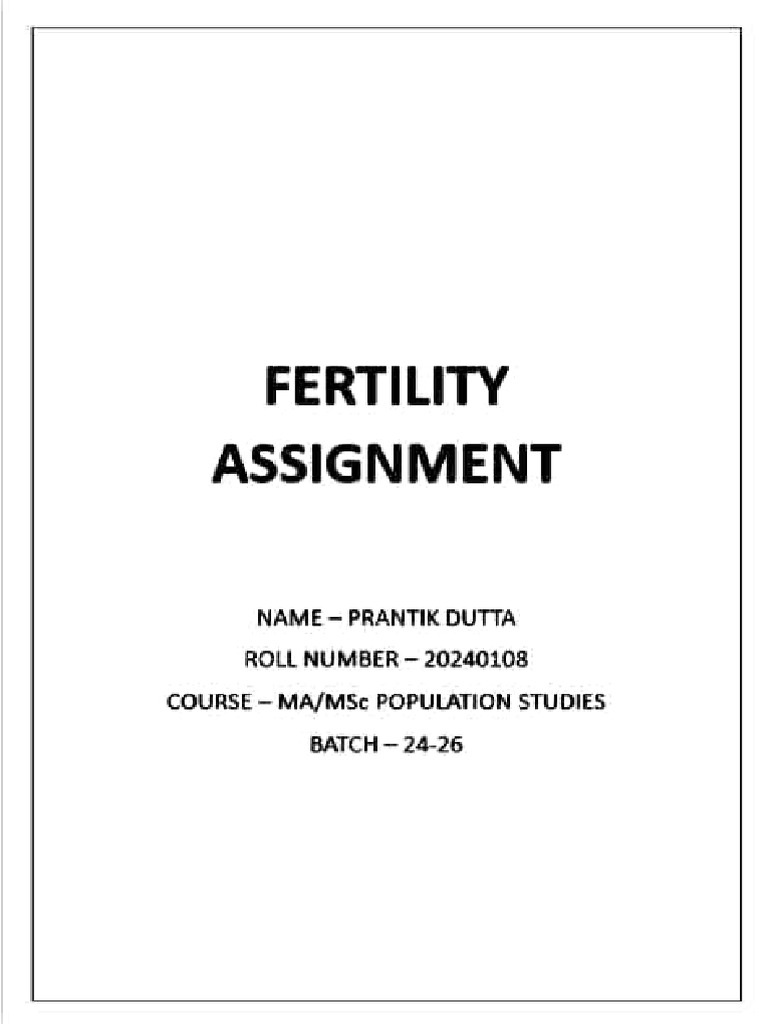 Fertility Presentation Pdf
