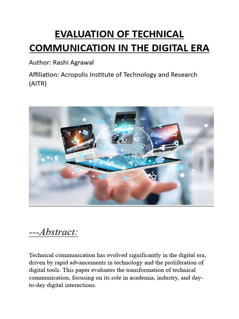 Digital Era Technical Communication Insights | PDF | Augmented Reality ...