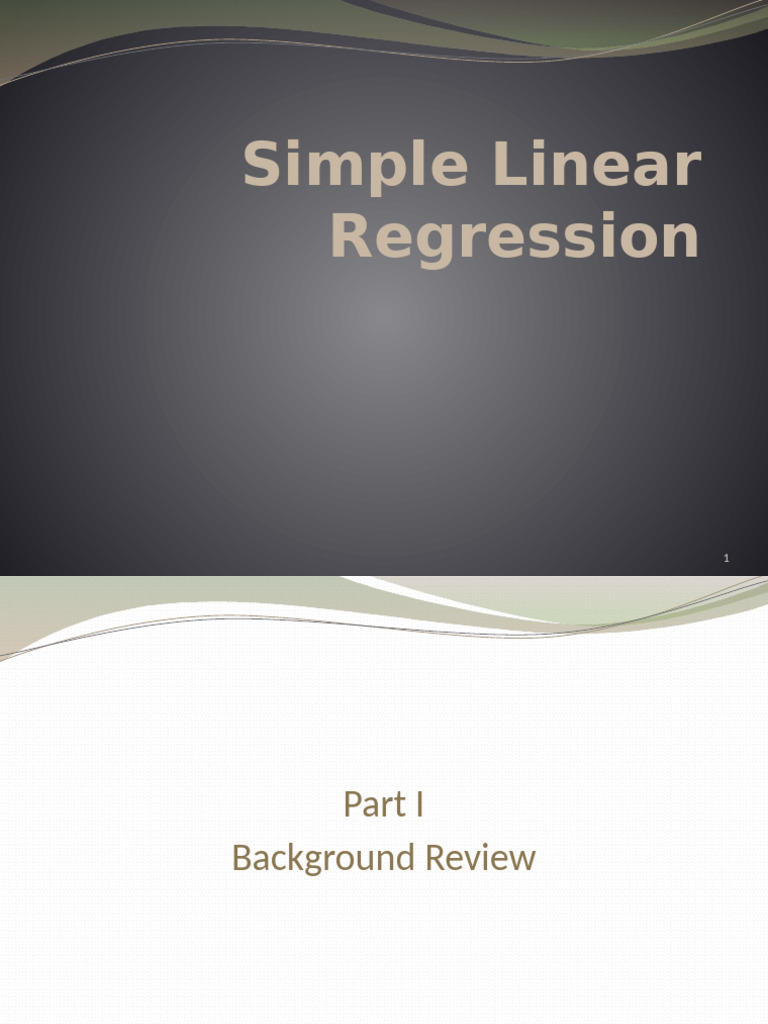 Simple Linear Regression | PDF | Linear Regression | Errors And Residuals