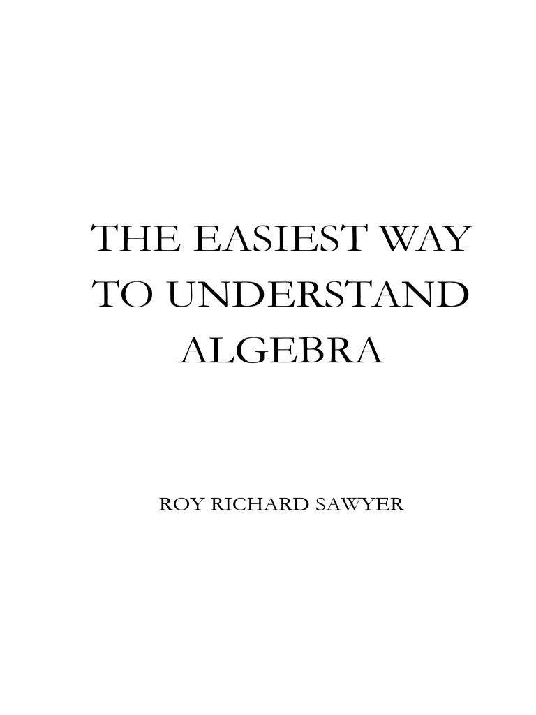 The Easiest Way To Understand Algebra - 250117 - 130233 | PDF ...