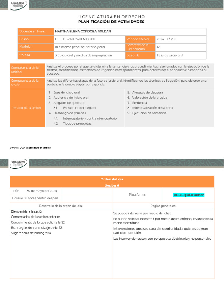M18 - S6 - Pa Cordoba Roldan Martha Elena | PDF | Sentencia (ley ...