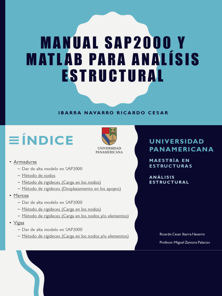 Manual SAP2000 y Matlab para Analísis Estructural - RCIN | PDF | Matriz (Matemáticas) | Rigidez