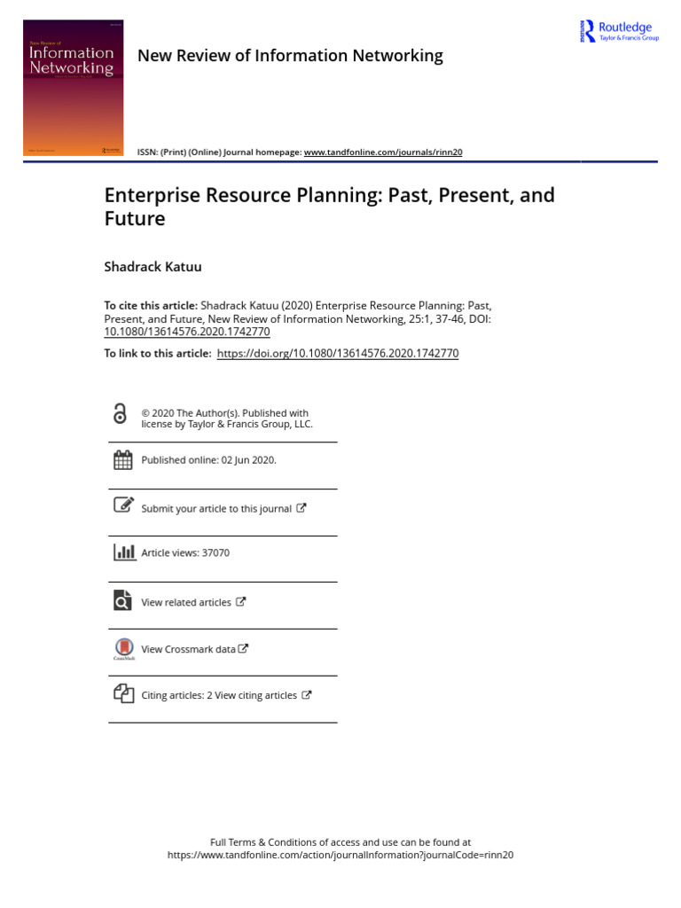 ERP Evolution: History and Future Insights | PDF | Enterprise Resource Planning | Cloud Computing