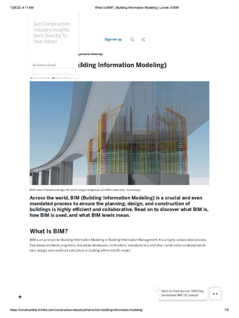 What Is BIM - Building Information Modeling - Levels of BIM | PDF ...