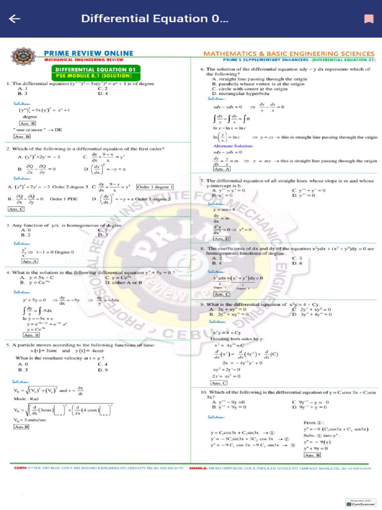 Differential Eqn 1 | PDF