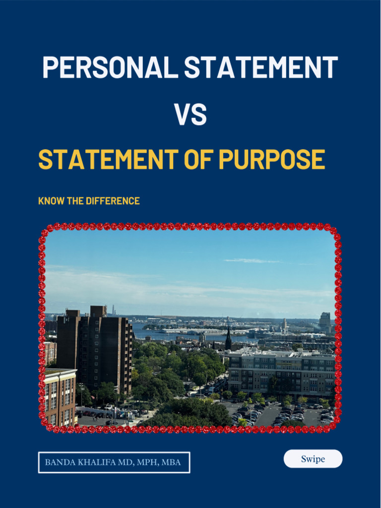 Statement of Purpose Vs Personal Statement | PDF