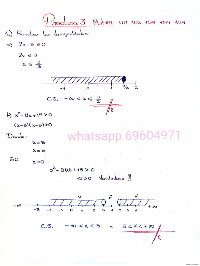 Practica 3 Mat101 2023'2 | PDF