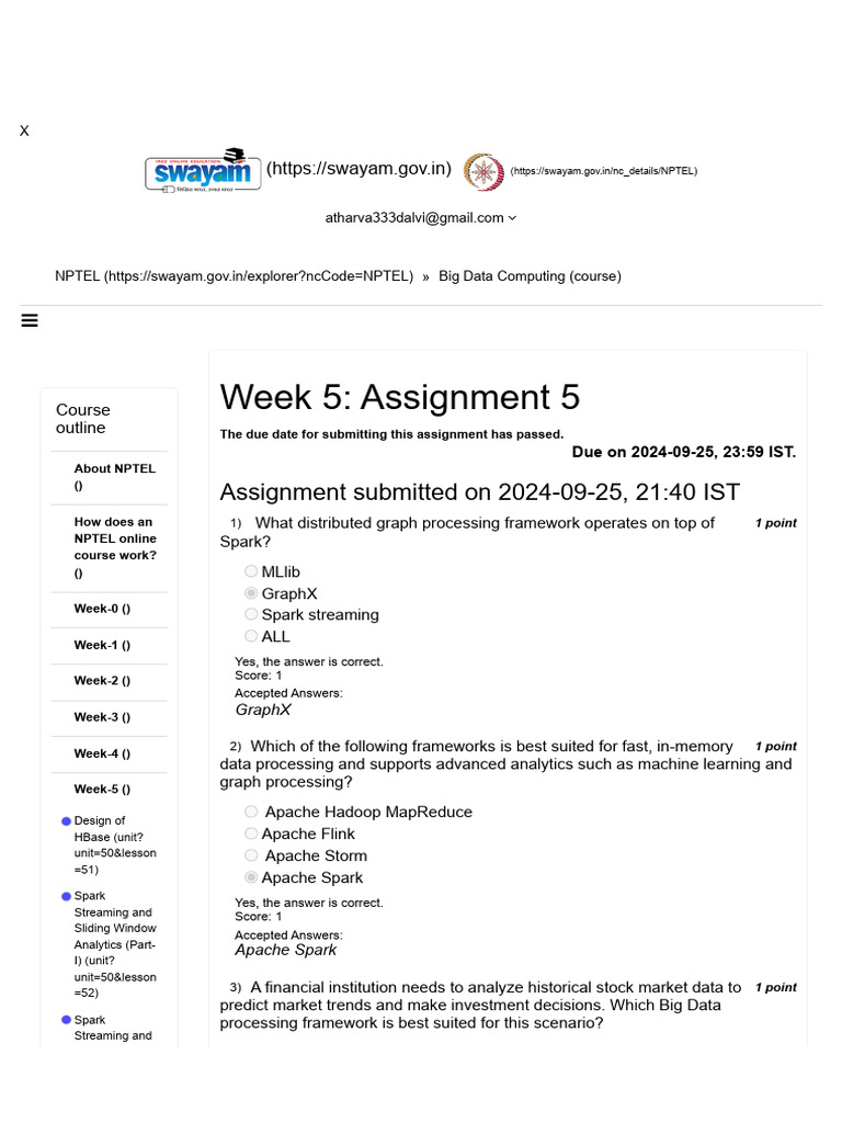 Big Data Computing Week 5 Pdf Apache Hadoop Apache Spark