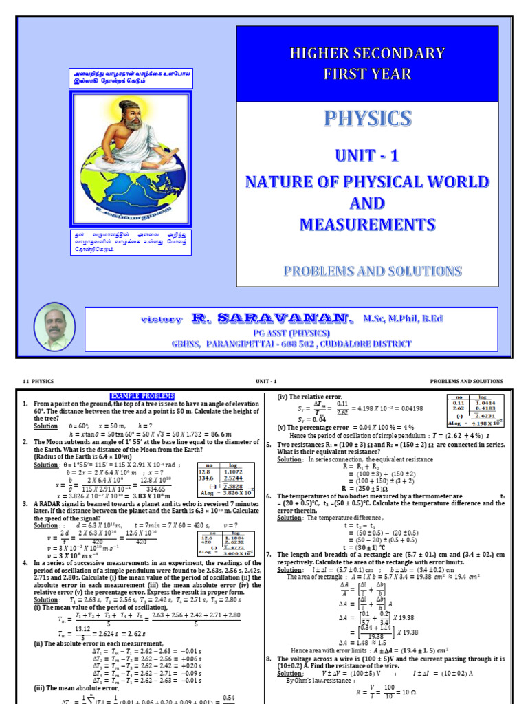 11 Problems Solutions Merged | PDF | Euclidean Vector | Pendulum