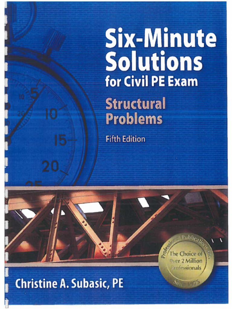 10 - Six Minutes Solutions For Civil PE Exam - Structural Problems | PDF