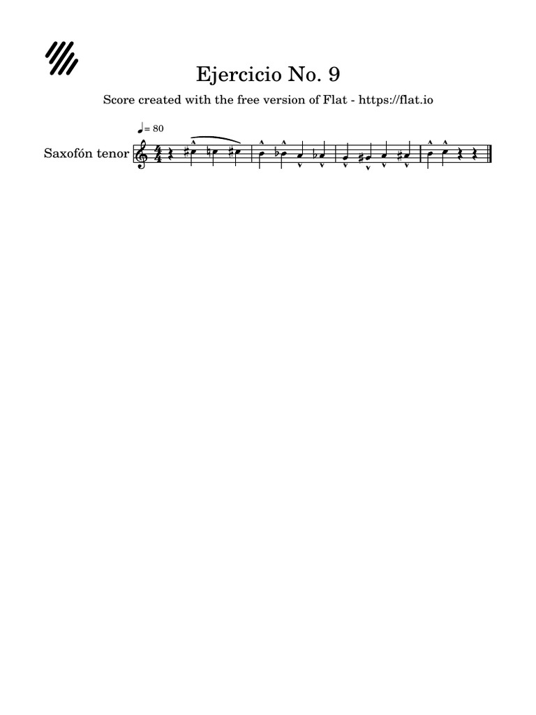 Tenor Saxophone Exercise No 9 Pdf