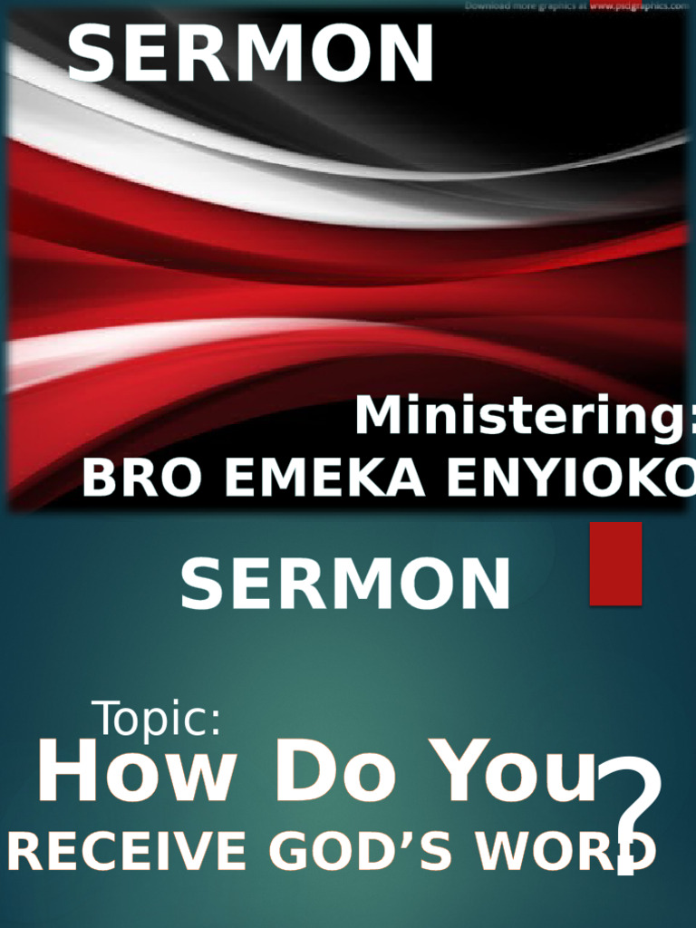 How Do You Receive Gods Word | PDF