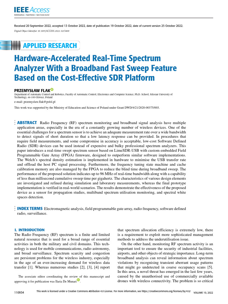 Hardware-Accelerated Real-Time Spectrum Analyzer W | PDF | Software ...