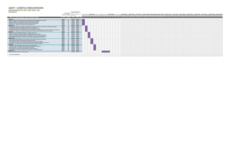 GANTT - 5S | PDF | Logística