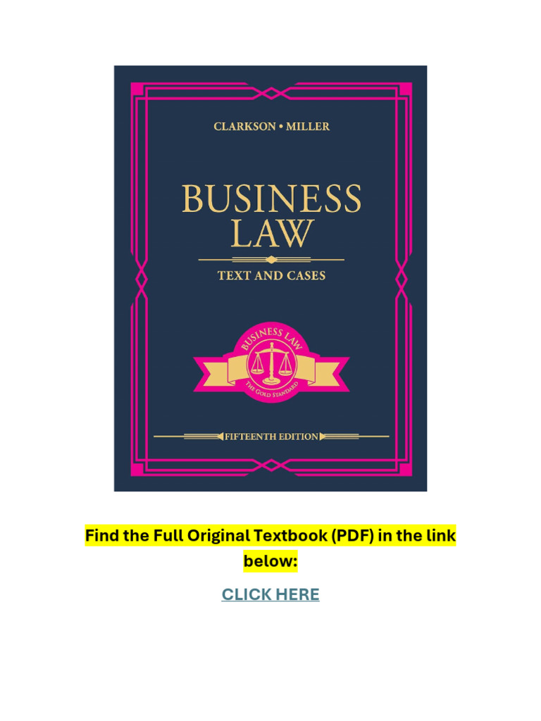 Business Law Textbook PDF Download | PDF | Legal Liability | Law Of Agency
