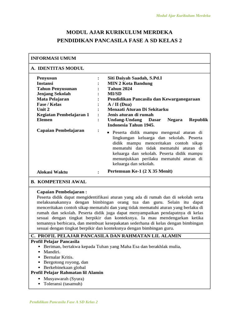 BAB 2 - MA PPKn Kls 2 | PDF