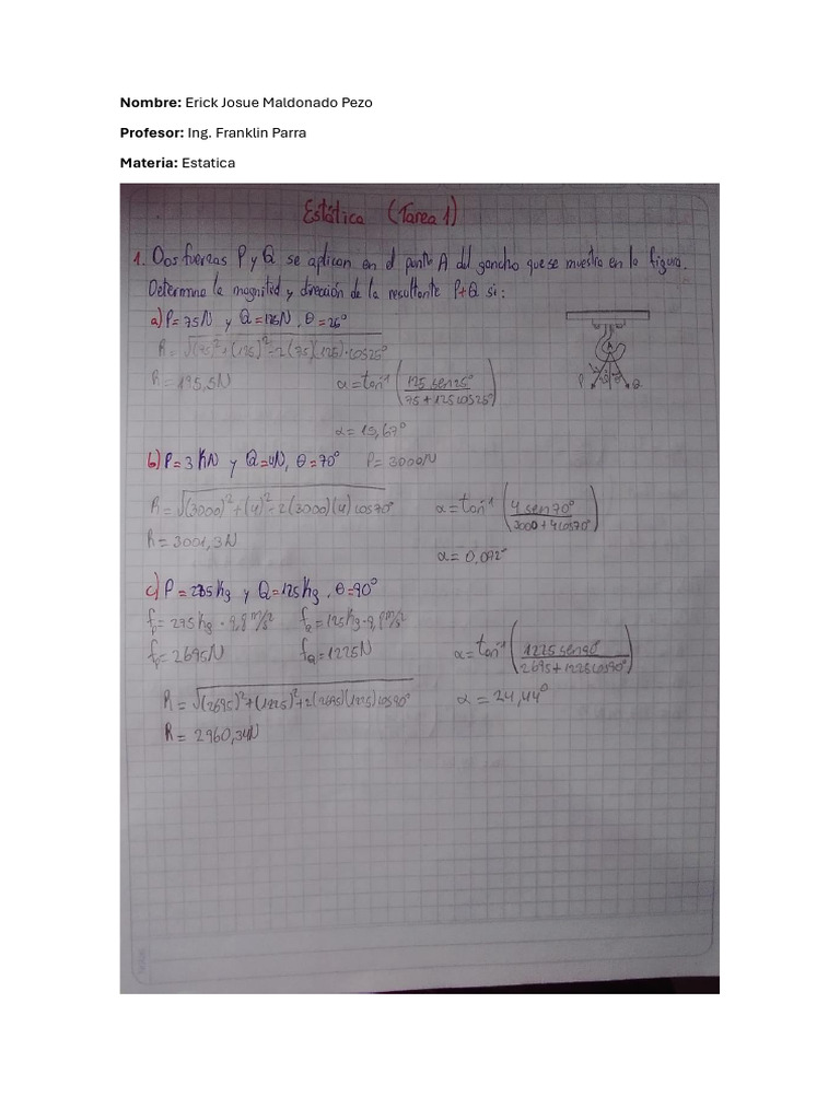 Tarea 1 Estatica | PDF
