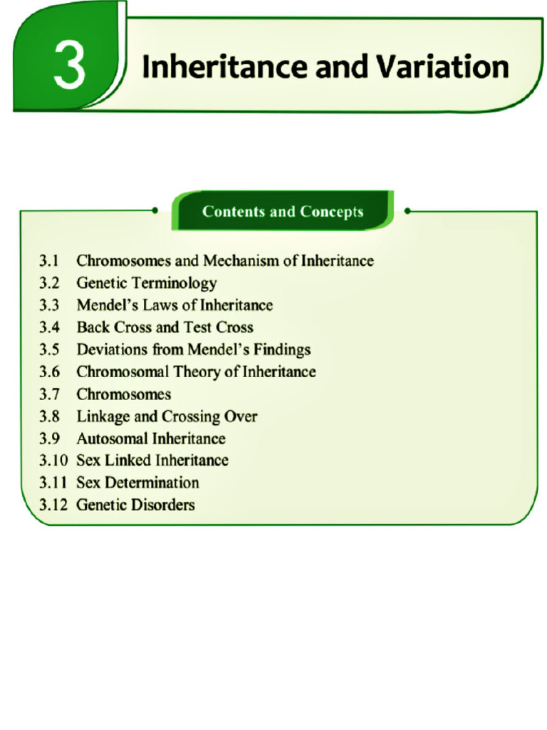 3.inheritance and Variation | PDF | Dominance (Genetics) | Zygosity