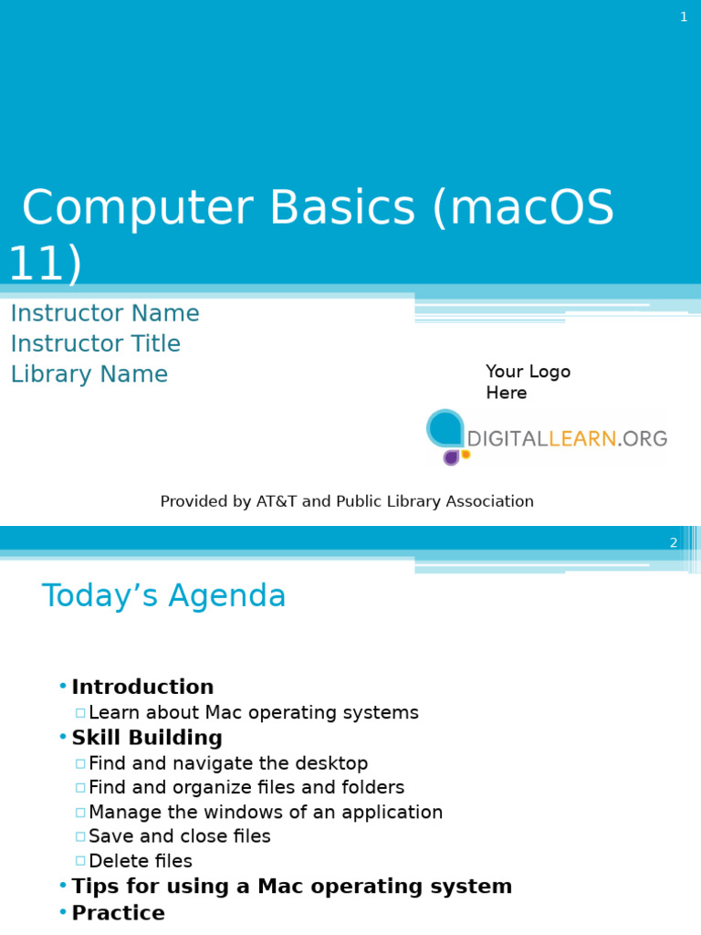 Instructor Presentation Computer Basics MacOS | PDF | Computer File | Window (Computing)