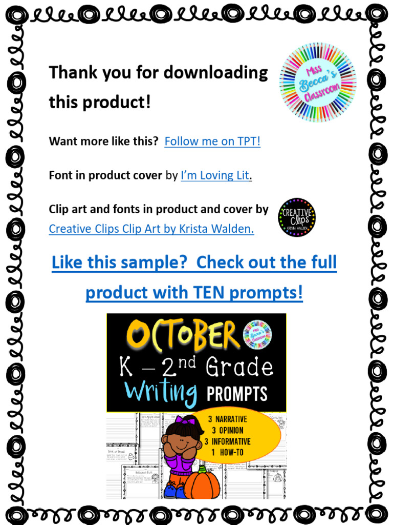 Thank You For Downloading This Product!: Like This Sample? Check Out ...