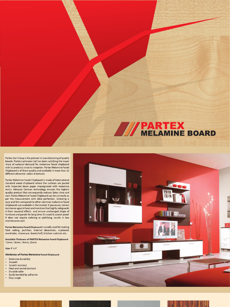 Partex Melamine Boards Catalogue | PDF